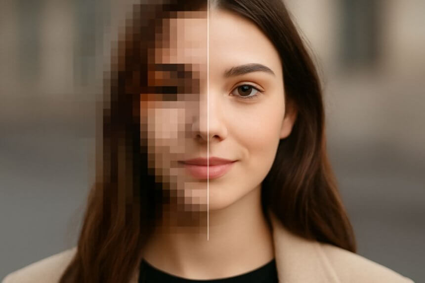Pixel Blurring on Face to Unblur an HD Image Instantly for Free with AI ...